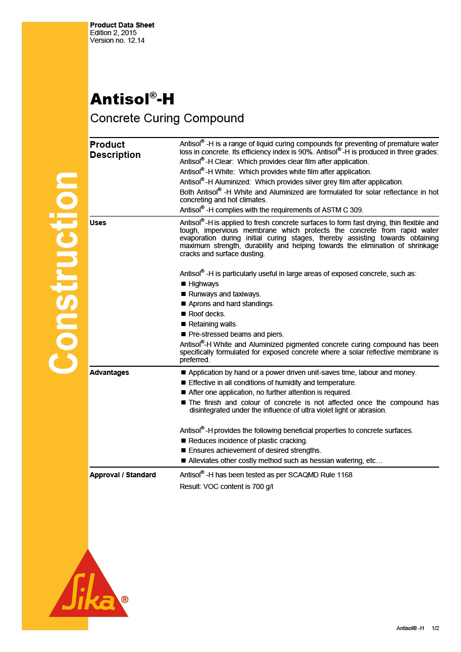 Product Data Sheets English